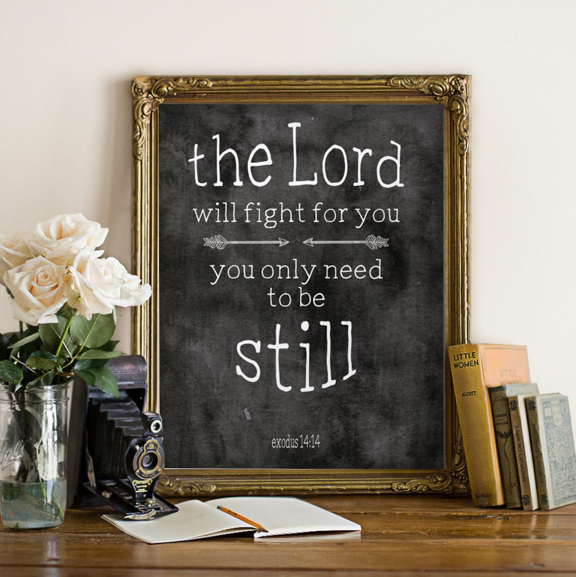 Scripture Art Print Bible Verse Print Inspirational Quote Be - Etsy