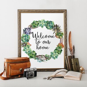 Welcome printable Welcome sign Welcome print Welcome wall | Etsy