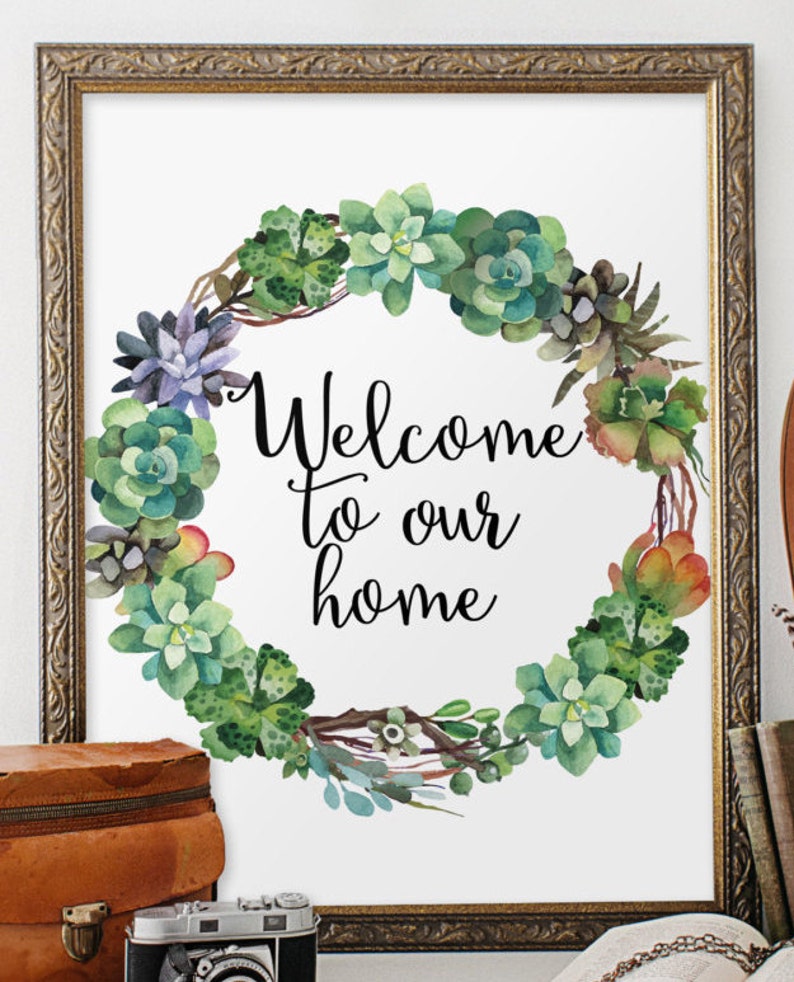 Welcome Printable Welcome Sign Welcome Print Welcome Wall | Etsy