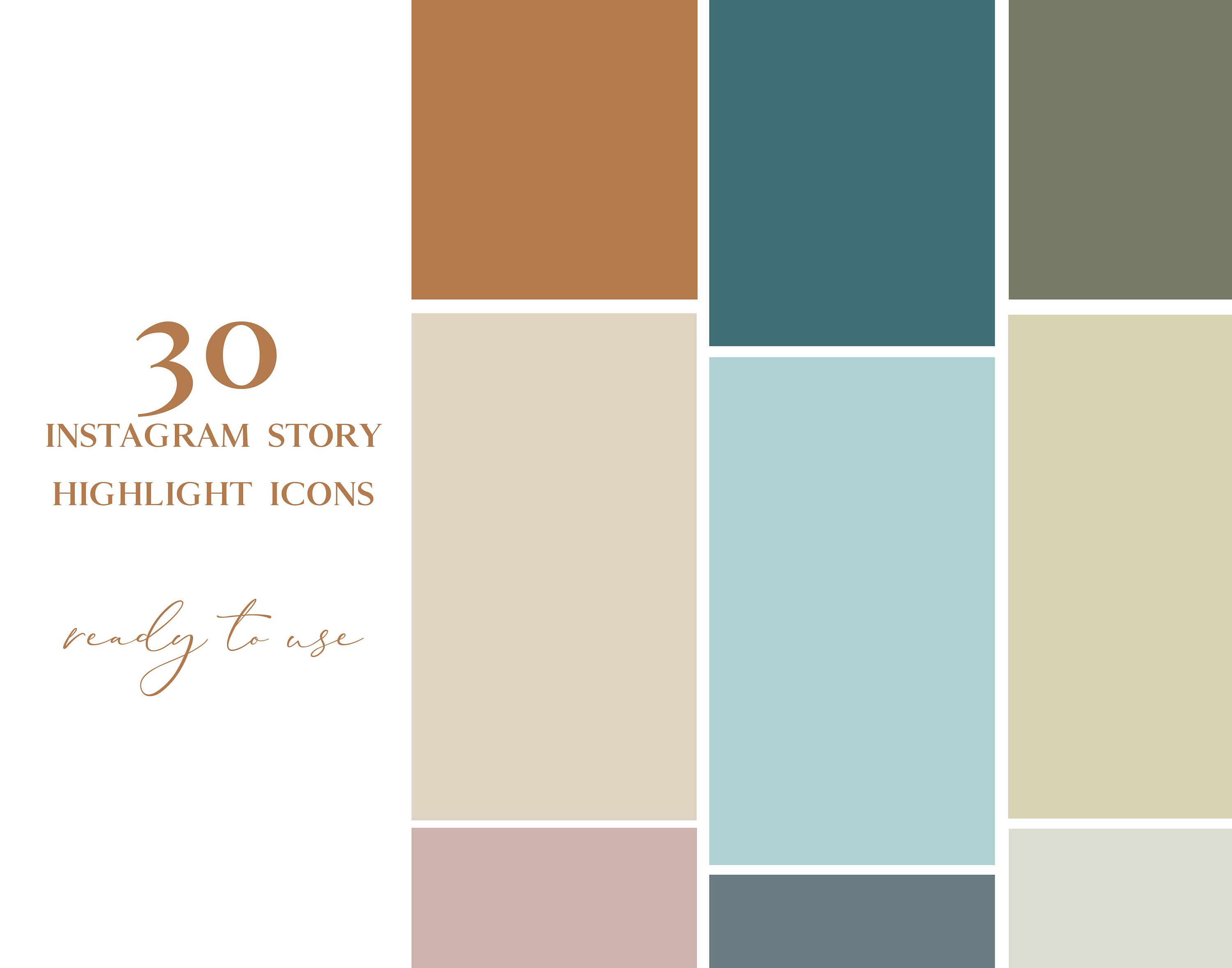 30 Neutral Solid Color Instagram Highlight Icons Instagram - Etsy