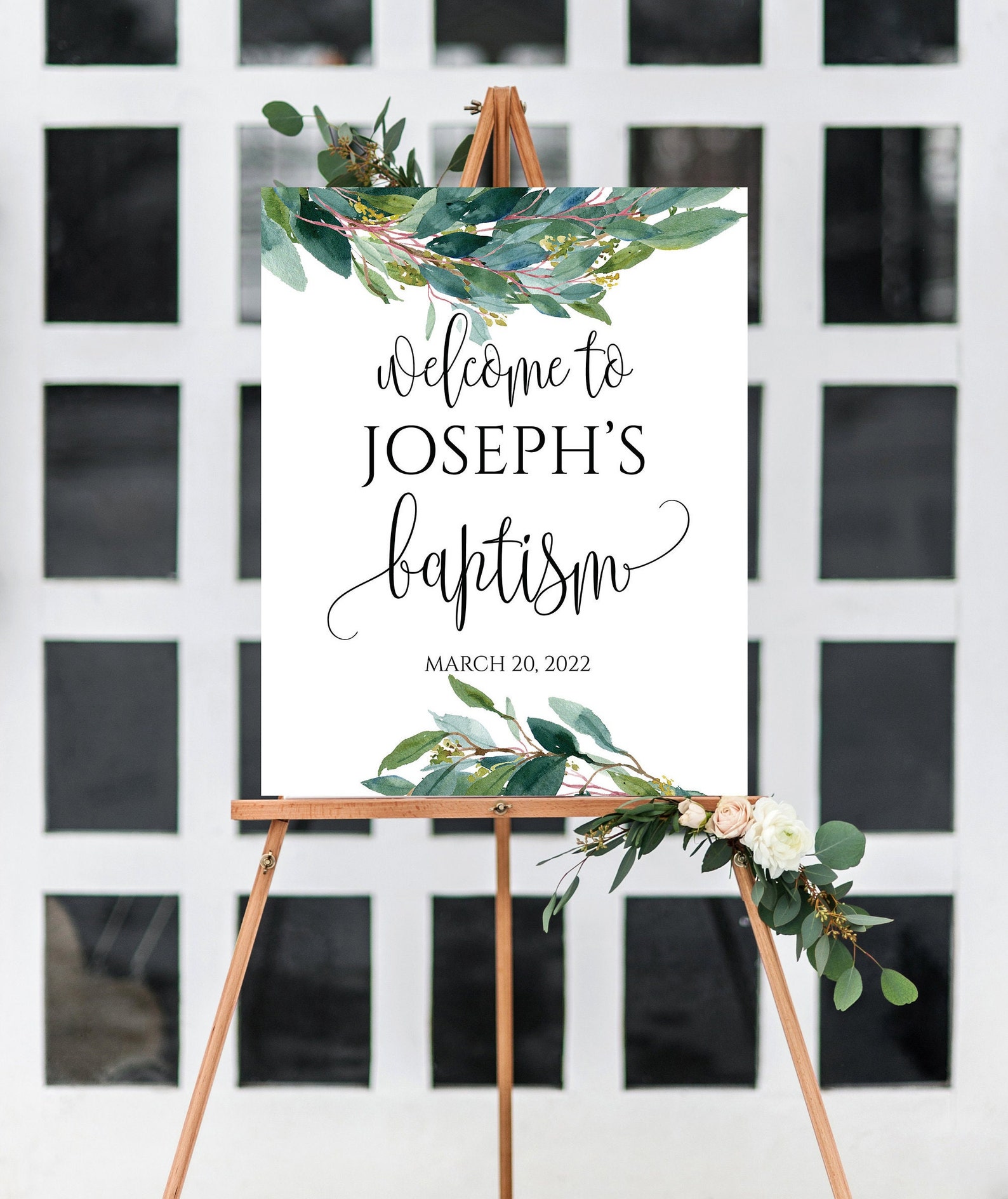 Baptism Welcome Sign Personalized Baptism Print Custom | Etsy