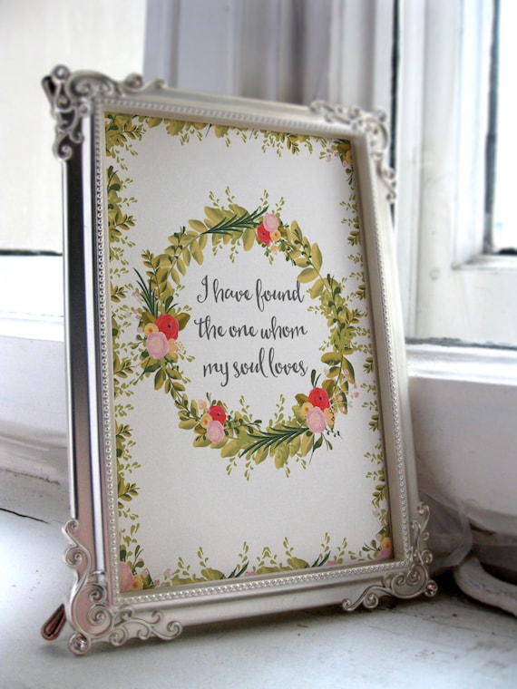 Wedding Bible verse art Print scripture wedding decor verses | Etsy