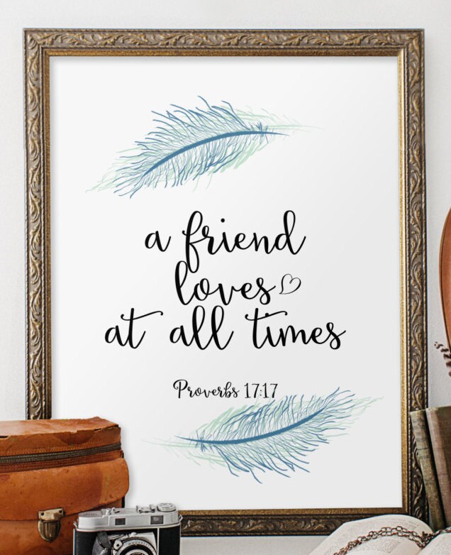 Bible Verse Art Scripture Printable Verses Best Friendship - Etsy