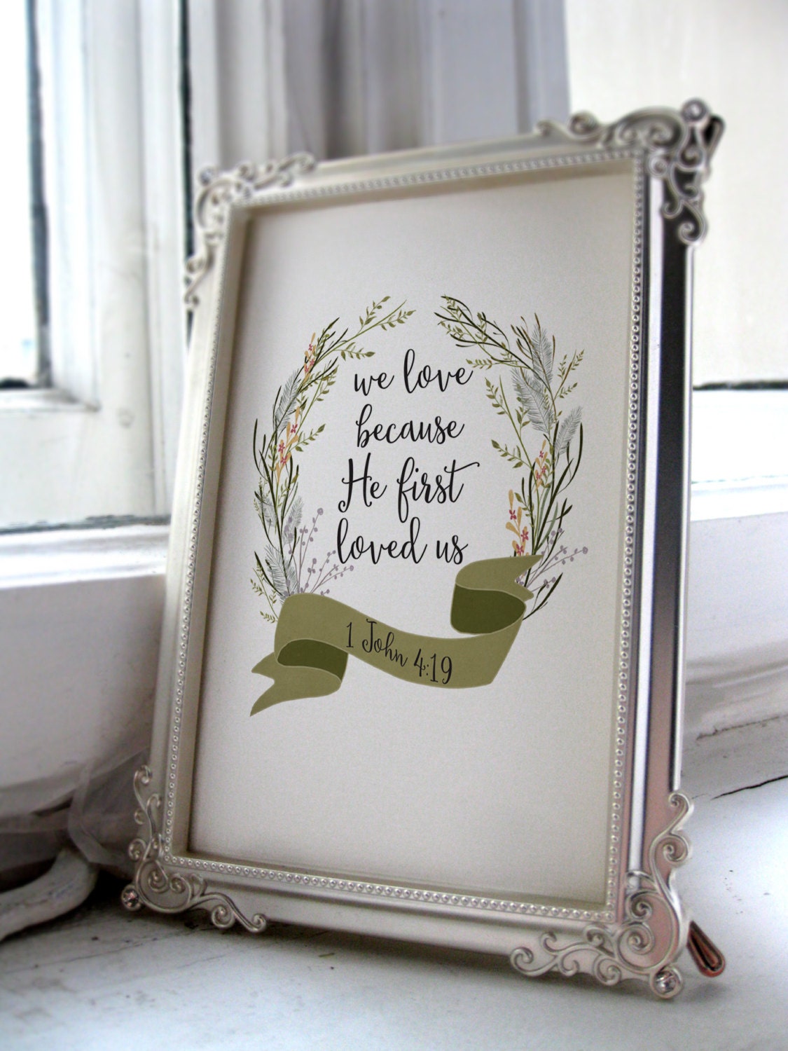 Wedding Printable Quote Printable Bible Verse Sign 1 John 4:19 | Etsy