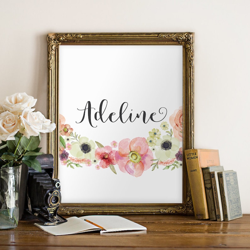 Personalized printable Monogram Art Nursery decor Custom | Etsy