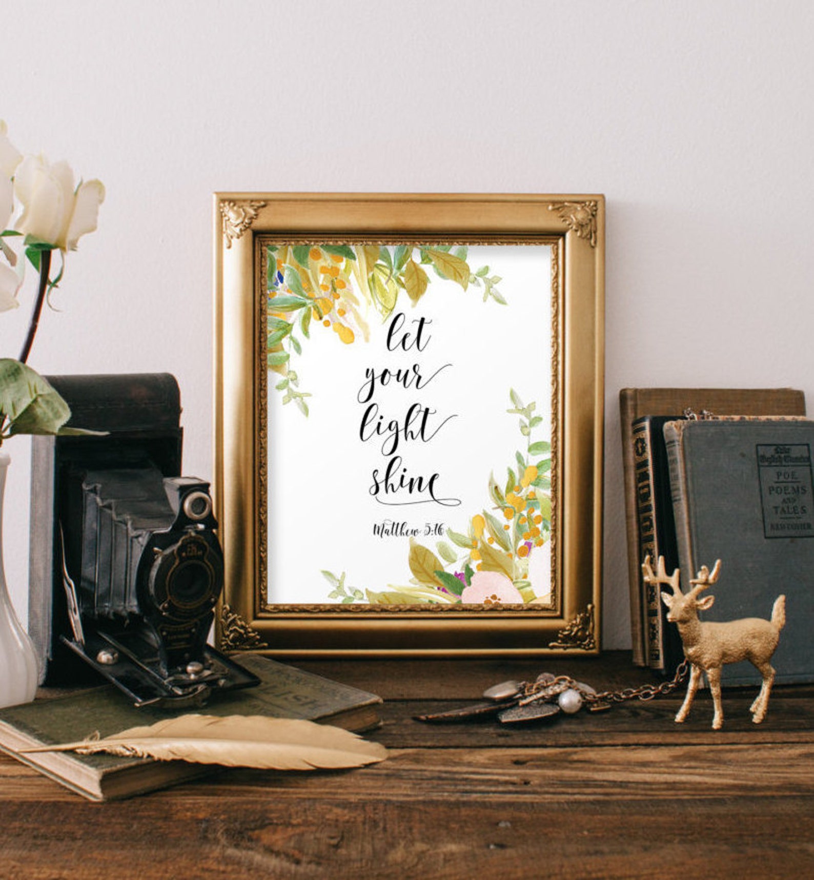 Bible verse art print Scripture print Christian art print | Etsy