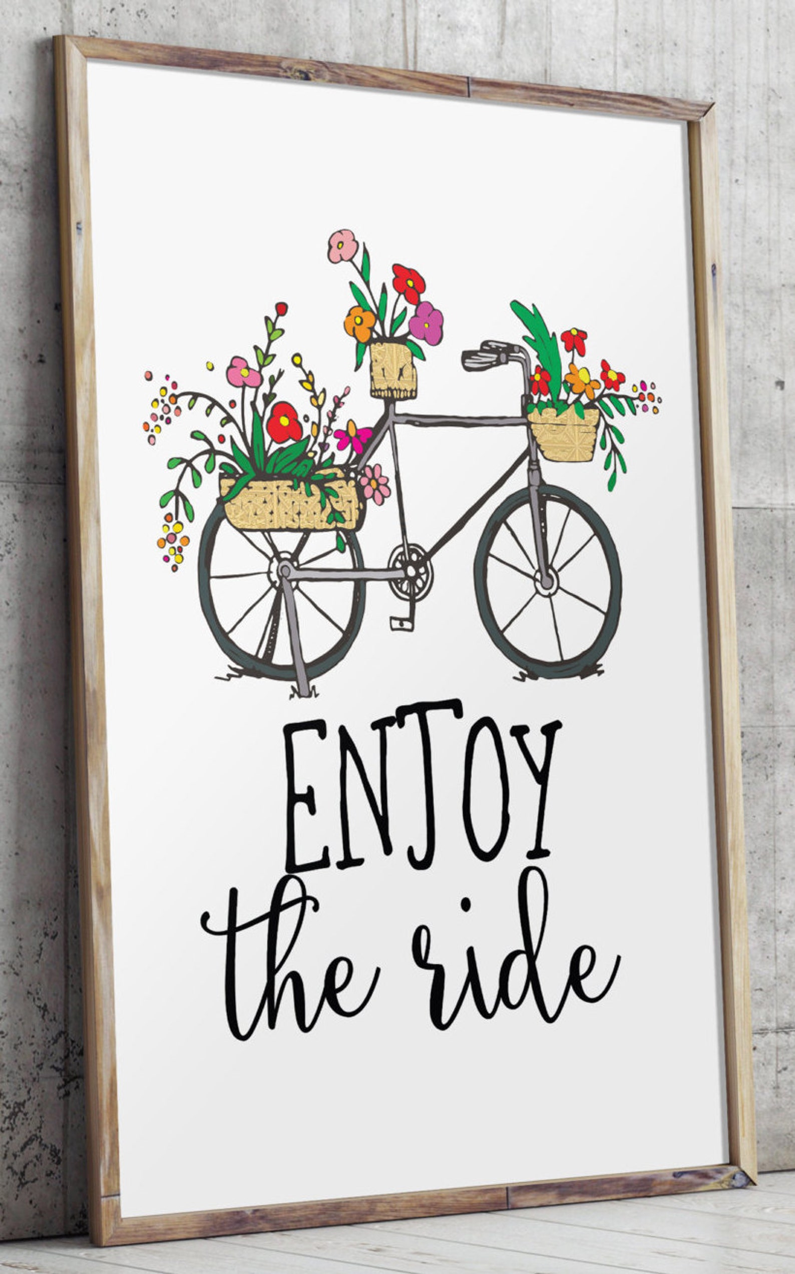 Teen Room Art Enjoy the Ride Quotes Inspirational Quote | Etsy