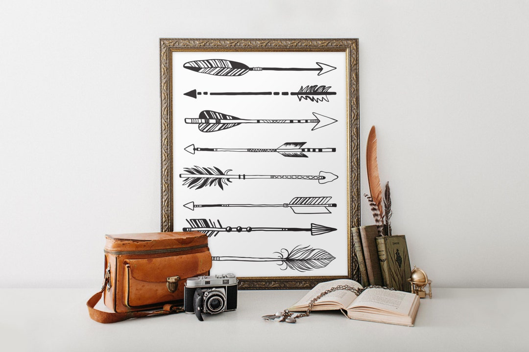Arrow Sign, Wall Decor, Arrow, Rustic Decor, Arrow Decor, Bohemian Art ...