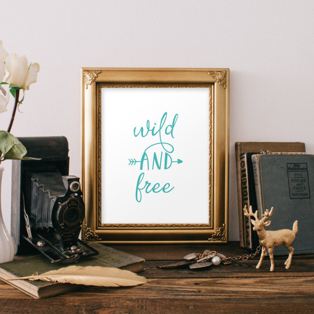 Wild and Free Print, Nursery Printable, Boy Nursery Wall Art, Nursery ...