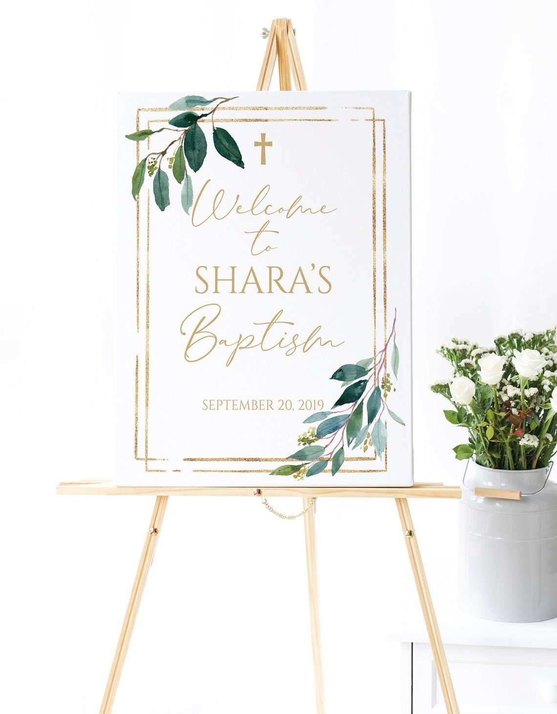 Baptism Welcome Sign Christening Decoration Girl Baptism | Etsy