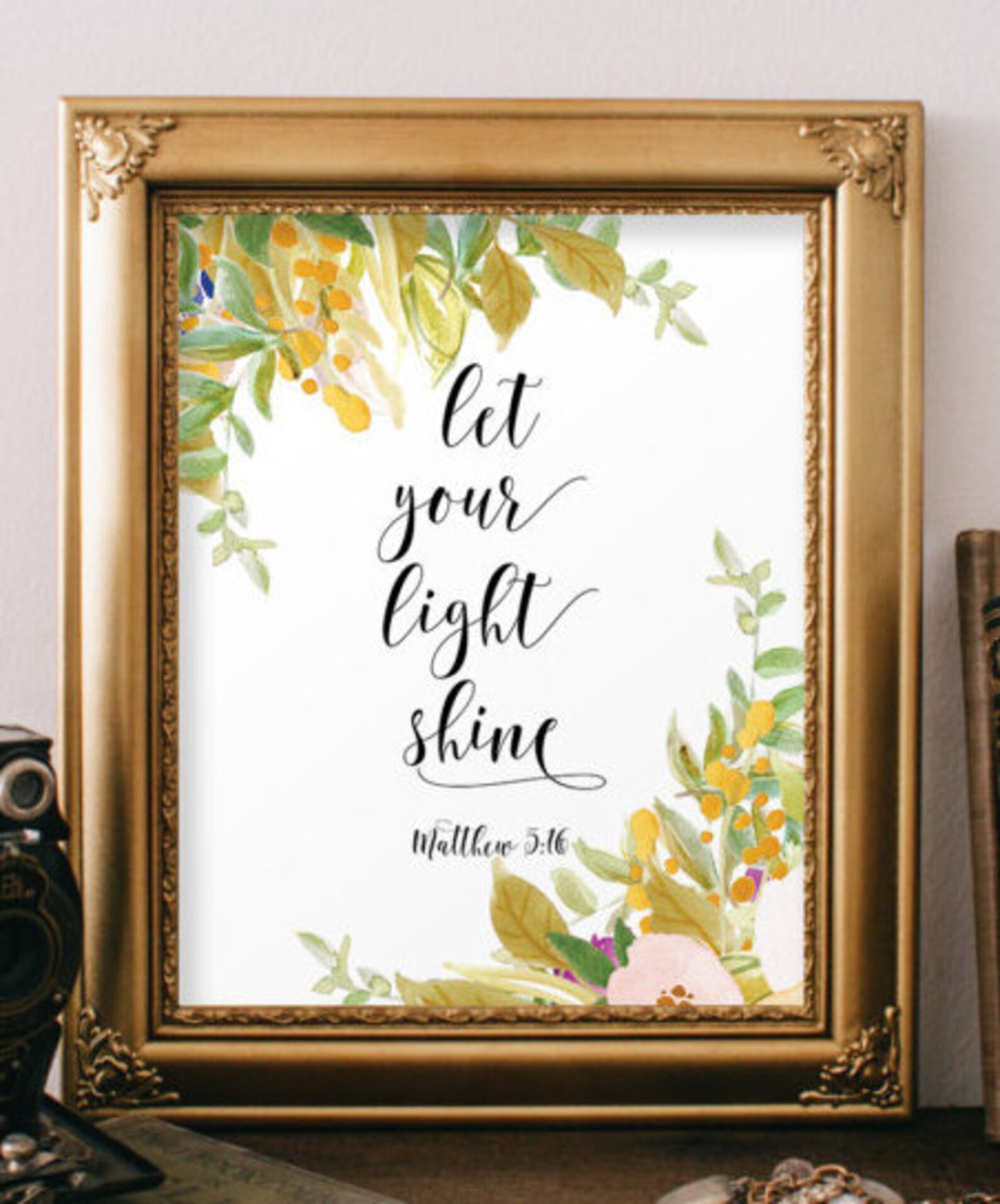 Bible verse art print Scripture print Christian art print | Etsy