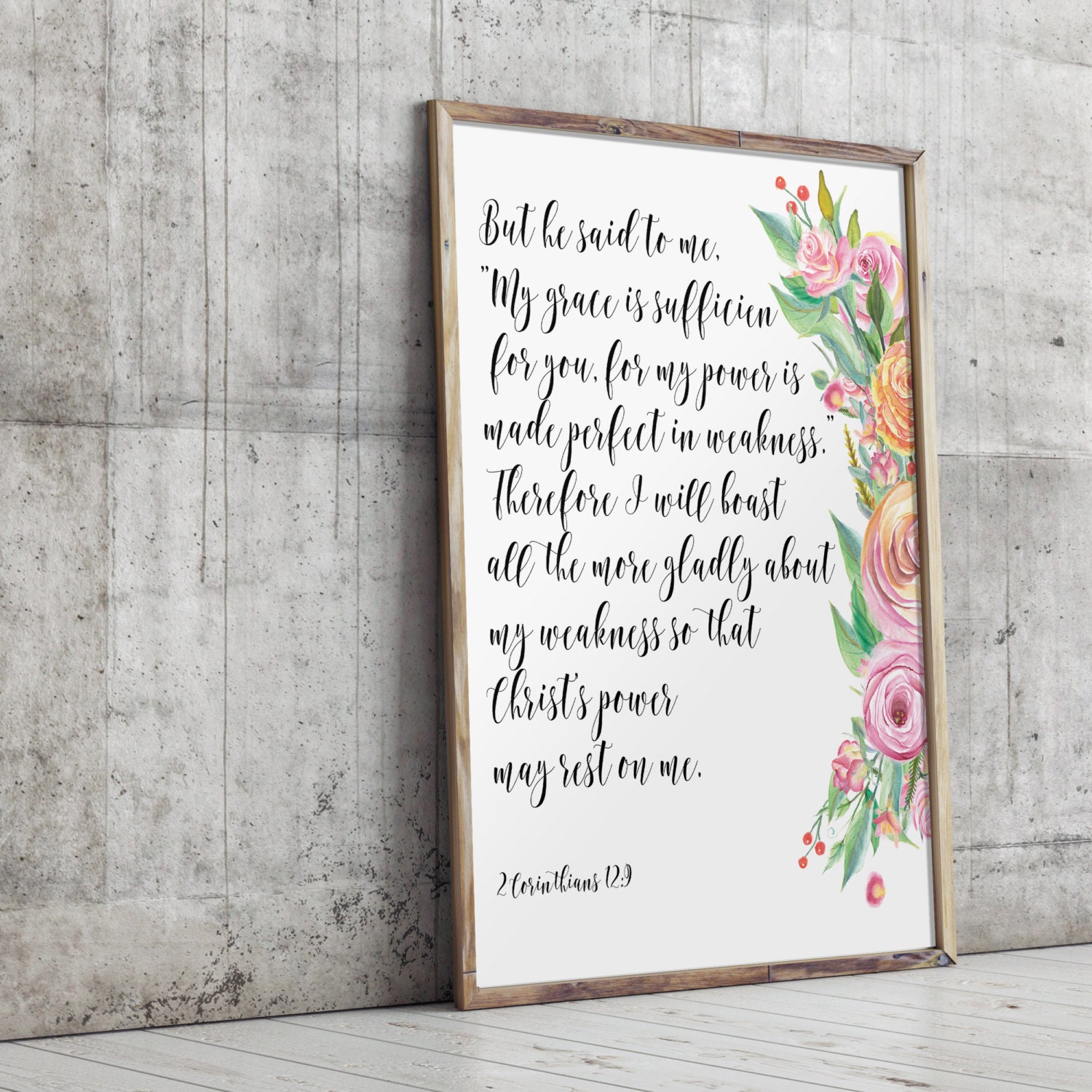 Bible Verse Print Art Scripture Art Christian Wall Art Home | Etsy