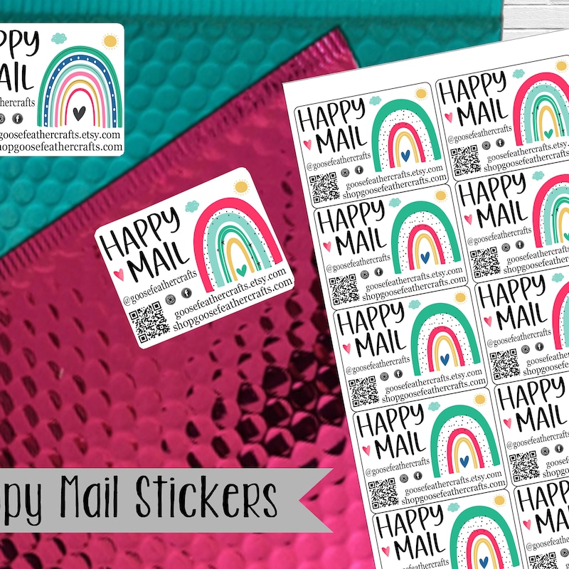 Happy Mail Stickers - Etsy