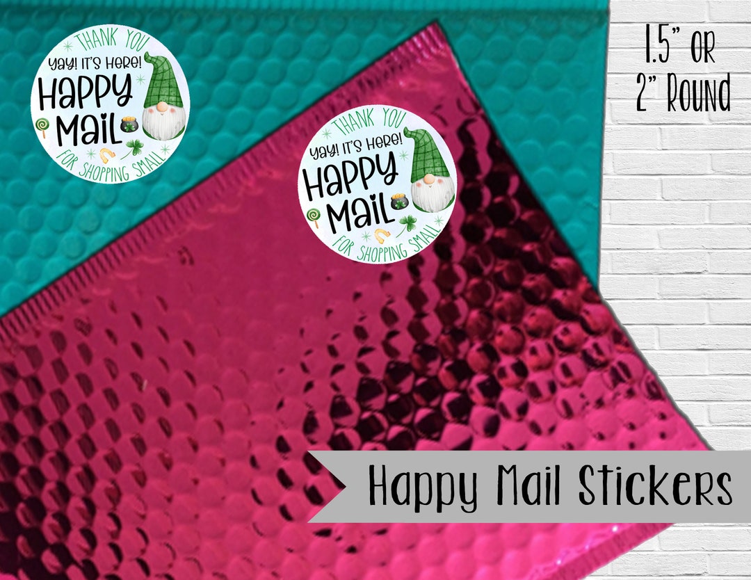 St Patrick's Day Happy Mail Stickers - Etsy