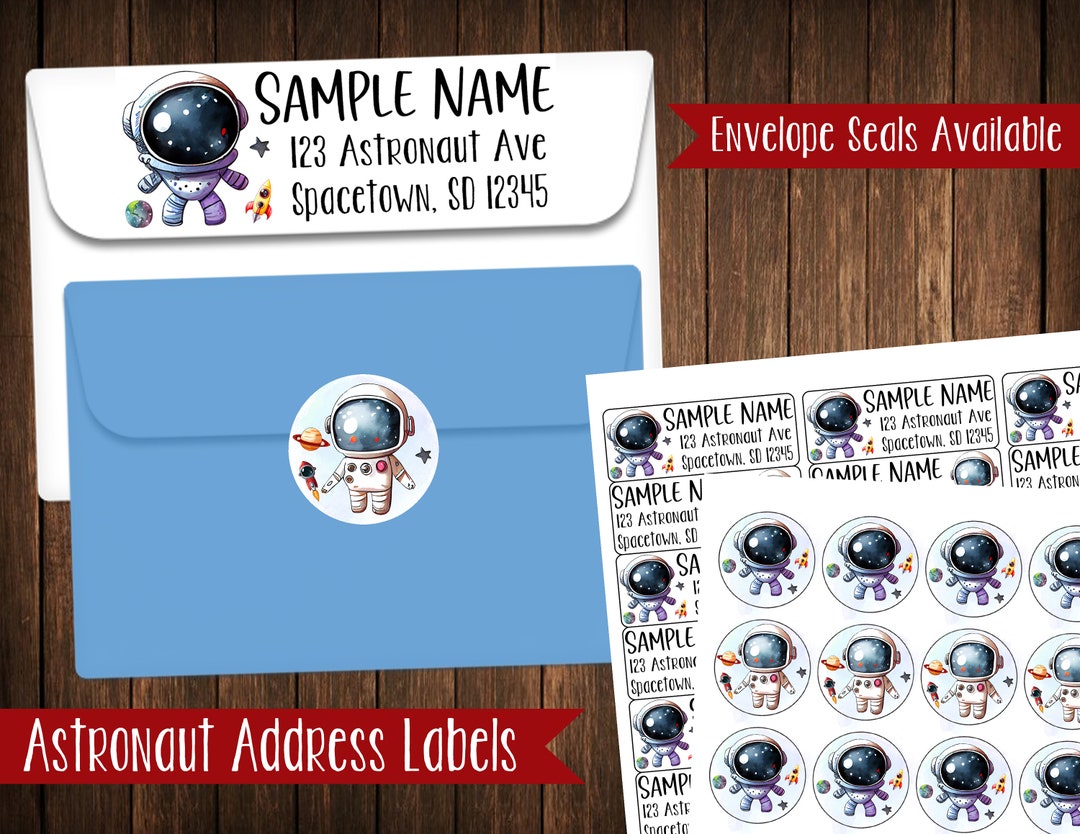 Astronaut Address Labels, Mailing Labels - Etsy