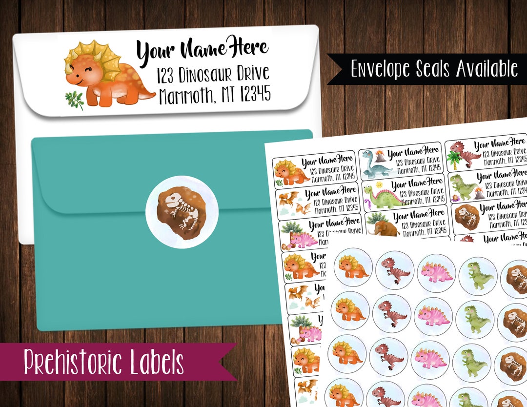 Prehistoric Address Labels, Mailing Labels - Etsy