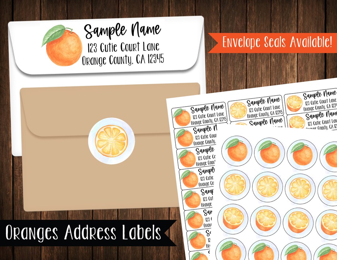 Oranges Address Labels, Mailing Labels - Etsy