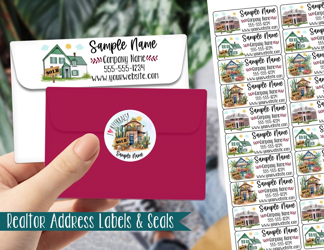 Realtor Address Labels, Mailing Labels - Etsy