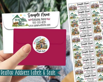Realtor House Custom Return Address Mailing Labels Clear Matte Labels ...