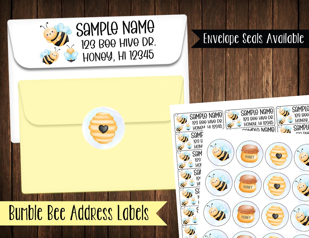 Bumble Bee Address Labels, Mailing Labels - Etsy