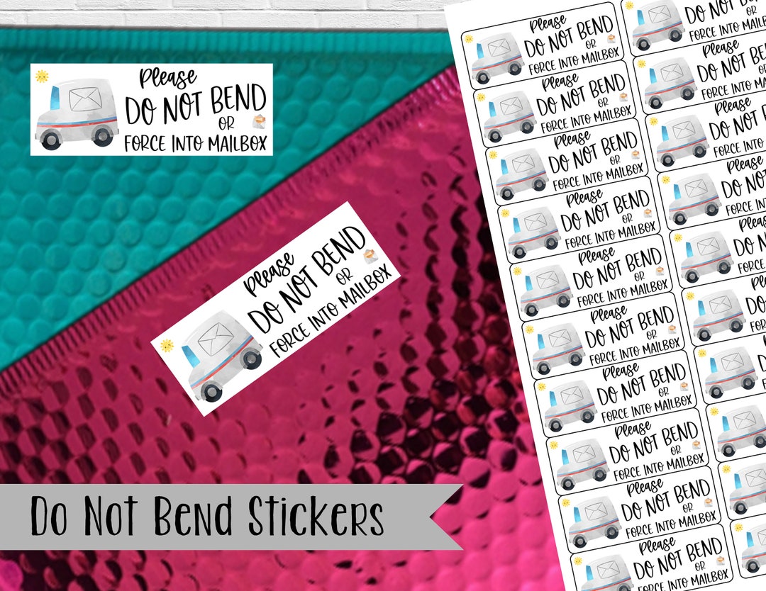 Do Not Bend Stickers ---- Postal Truck - Etsy