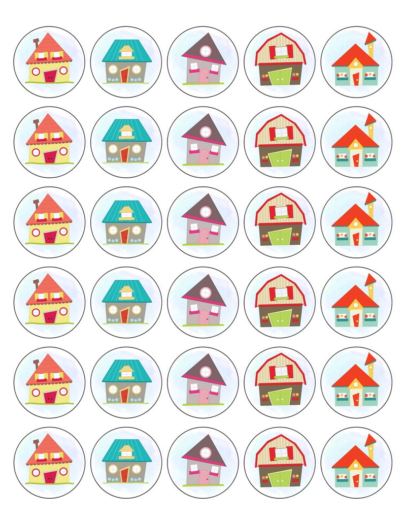 Houses Address Labels Neighborhood Address Labels Mailing | Etsy