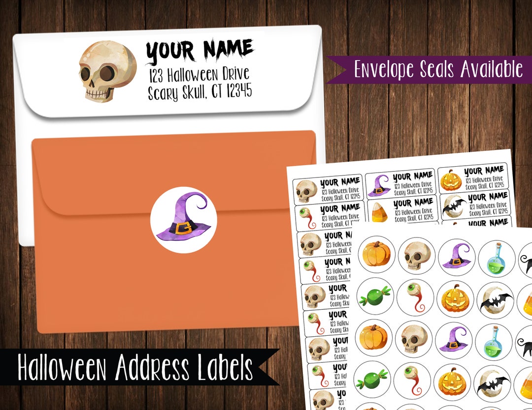 Halloween Address Labels, Mailing Labels - Etsy