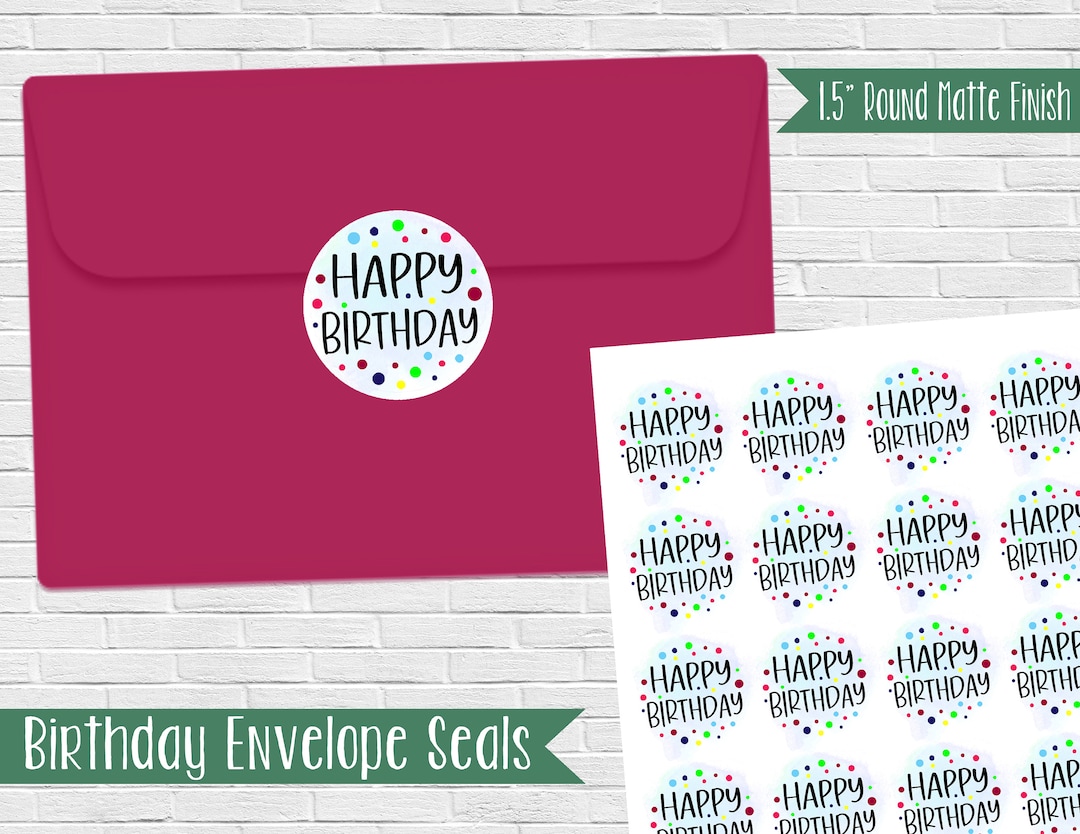Birthday Envelope Seals - Etsy