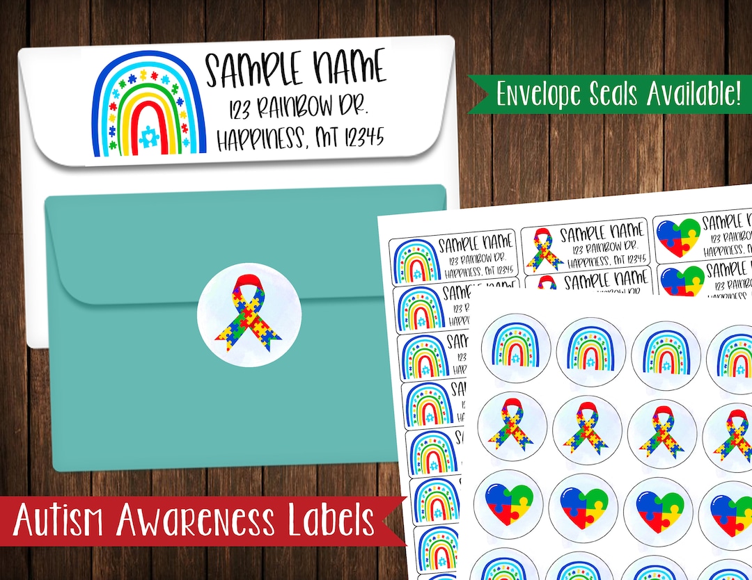 Autism Awareness Address Labels, Mailing Labels - Etsy