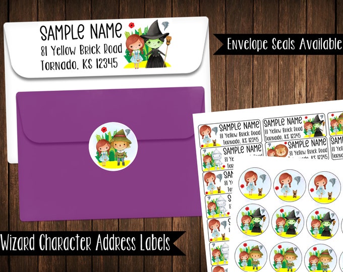 140 Address Labels // Wizard Magic Theme, Custom Return Address Labels ...