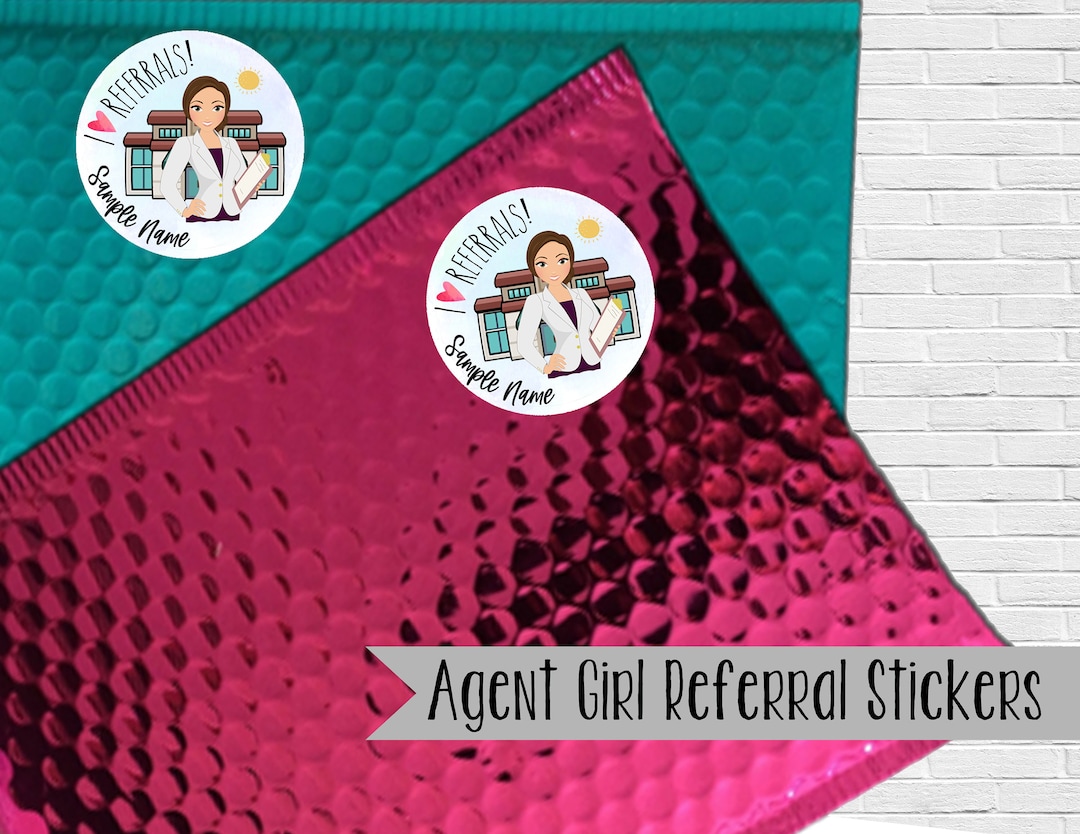 Agent Referral Stickers / Basic Design - Etsy
