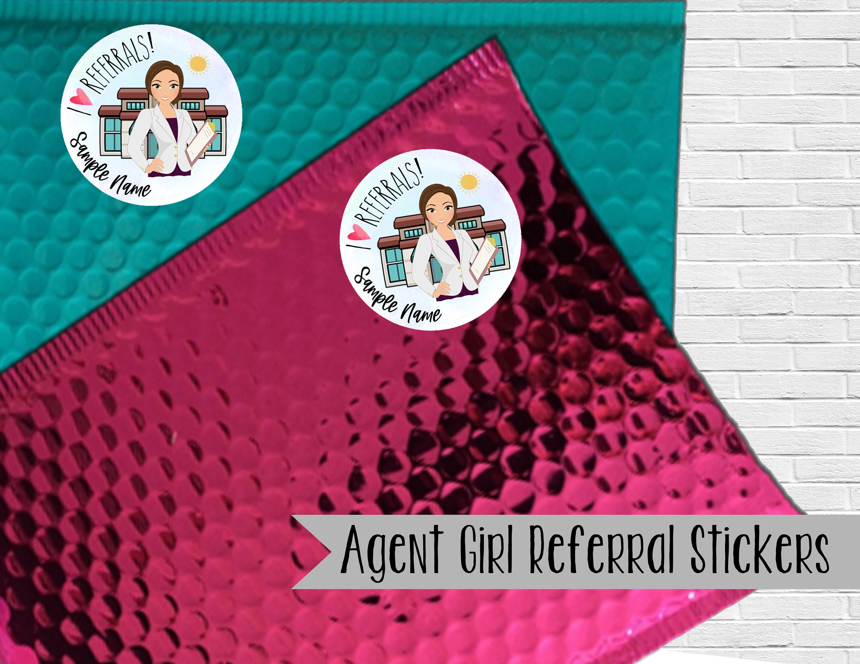 Agent Referral Stickers / Basic Design - Etsy