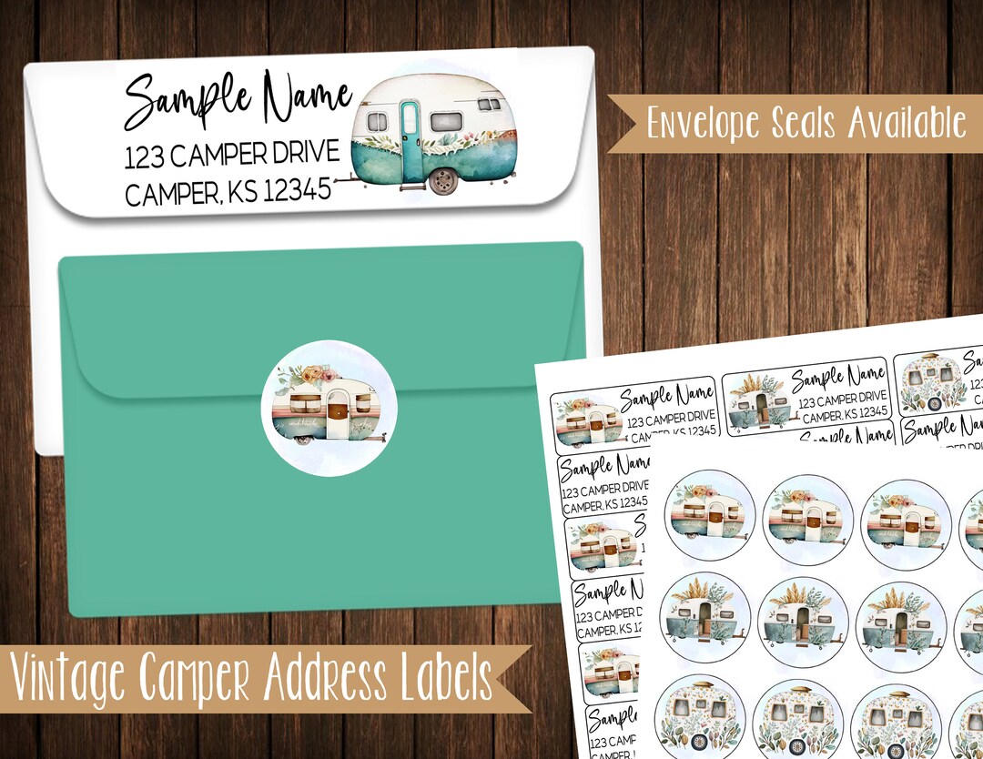 Vintage Campers Address Labels, Mailing Labels - Etsy