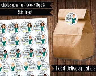 Food Delivery Stickers - Etsy