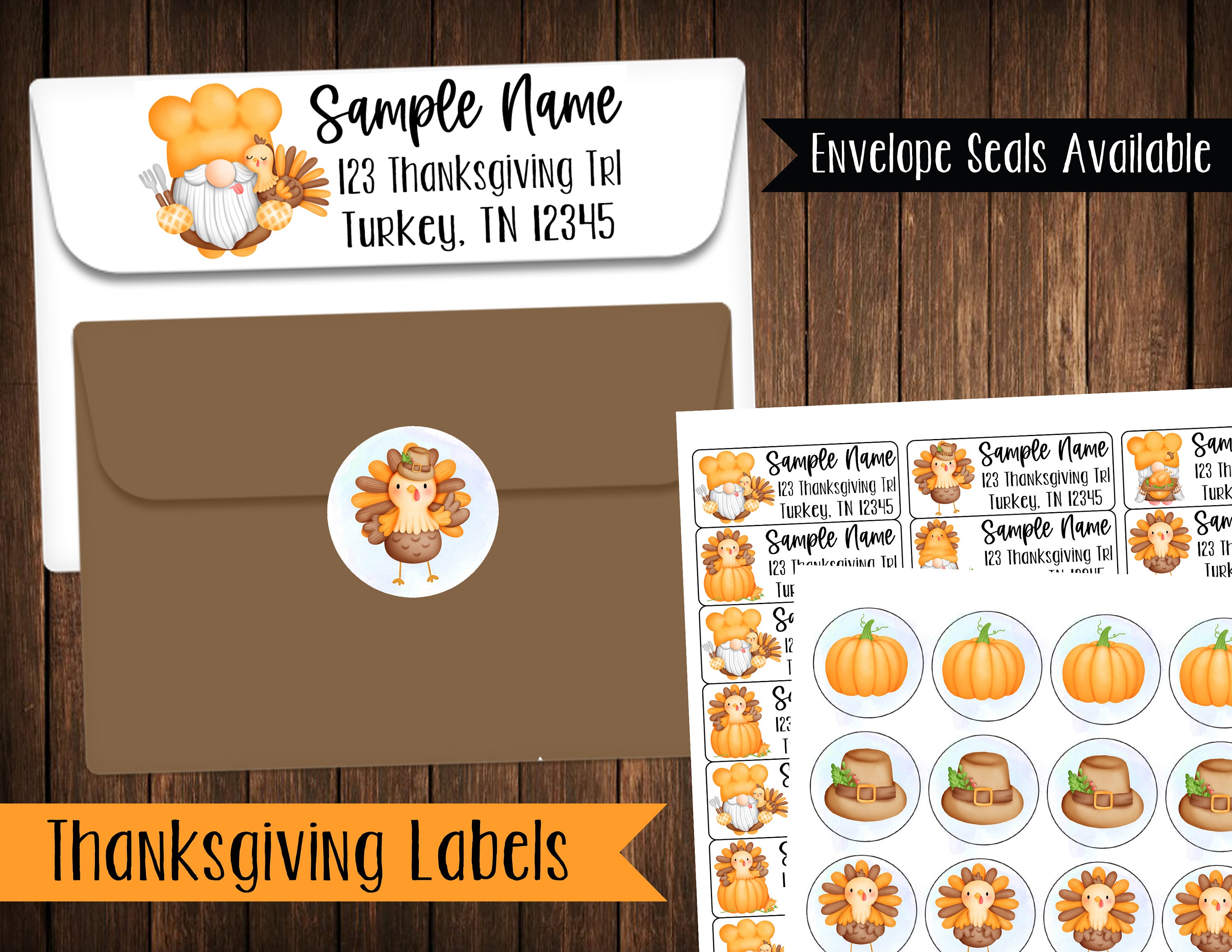 Thanksgiving Address Labels Mailing Labels - Etsy