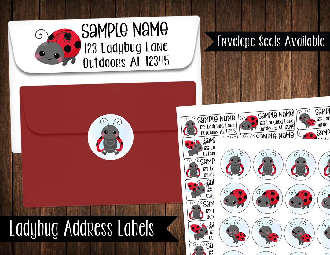 Ladybug Address Labels, Mailing Labels - Etsy