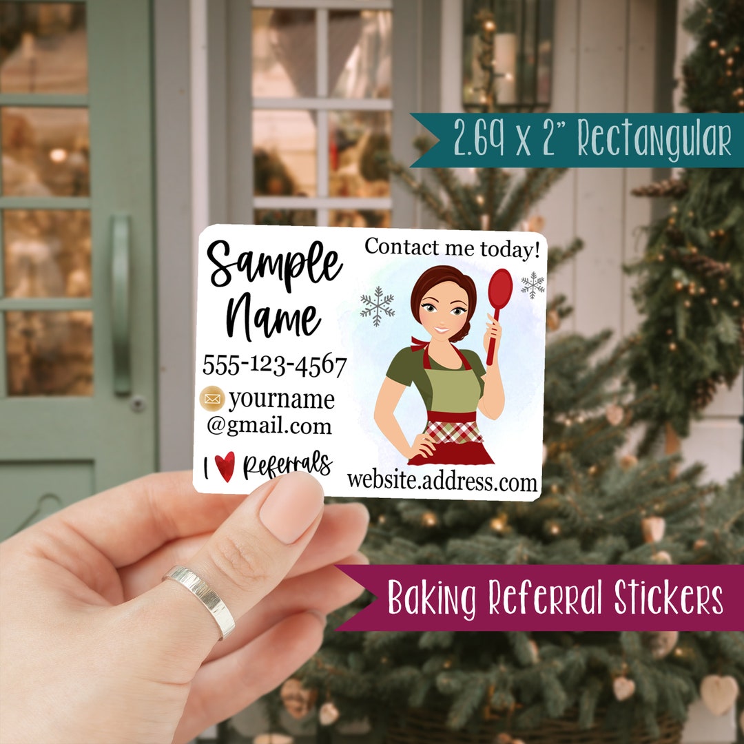 Baking Referral Business Labels, Mailing Labels---large Rectangular ...