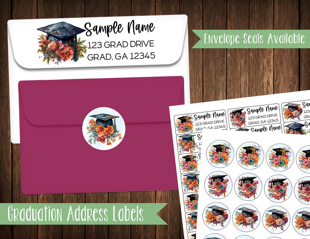 Graduation Address Labels, Mailing Labels - Etsy