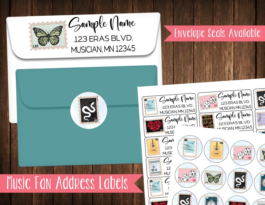 Music Fan Address Labels, Mailing Labels - Etsy