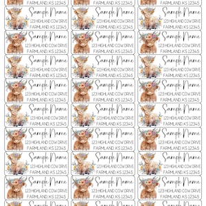 Highland Cow Address Labels, Mailing Labels - Etsy