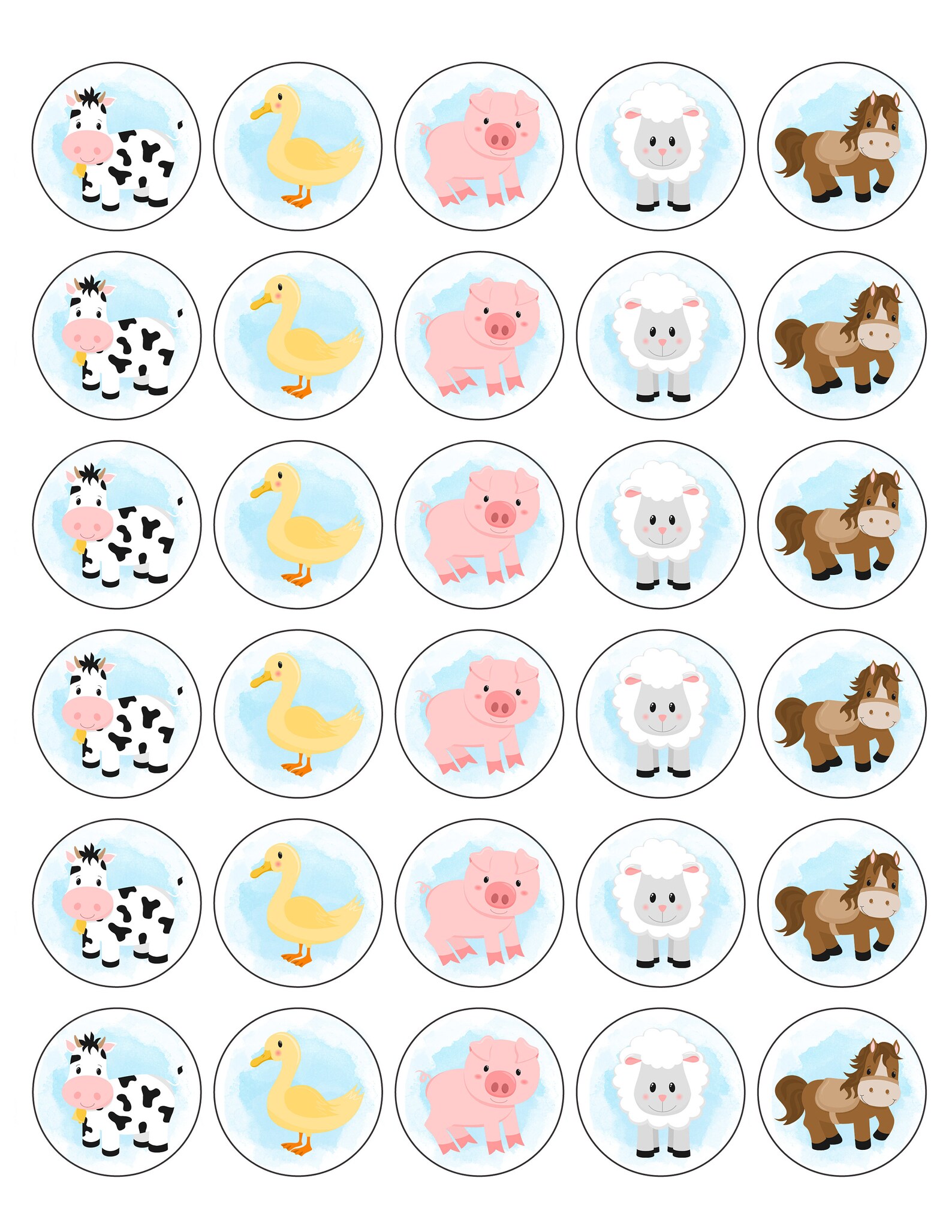 Red Barnyard Address Labels Farm Animals Address Labels Farm - Etsy