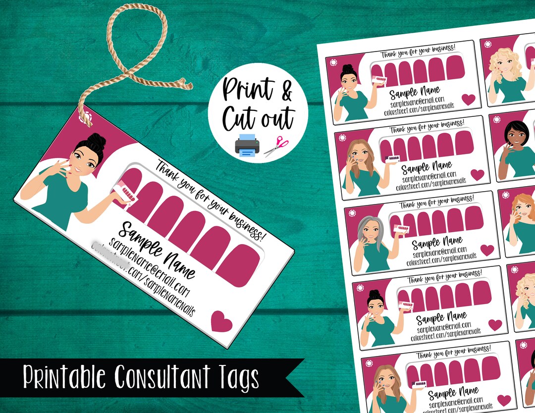Nail Consultant Printable Tags Printable Item Only - Etsy