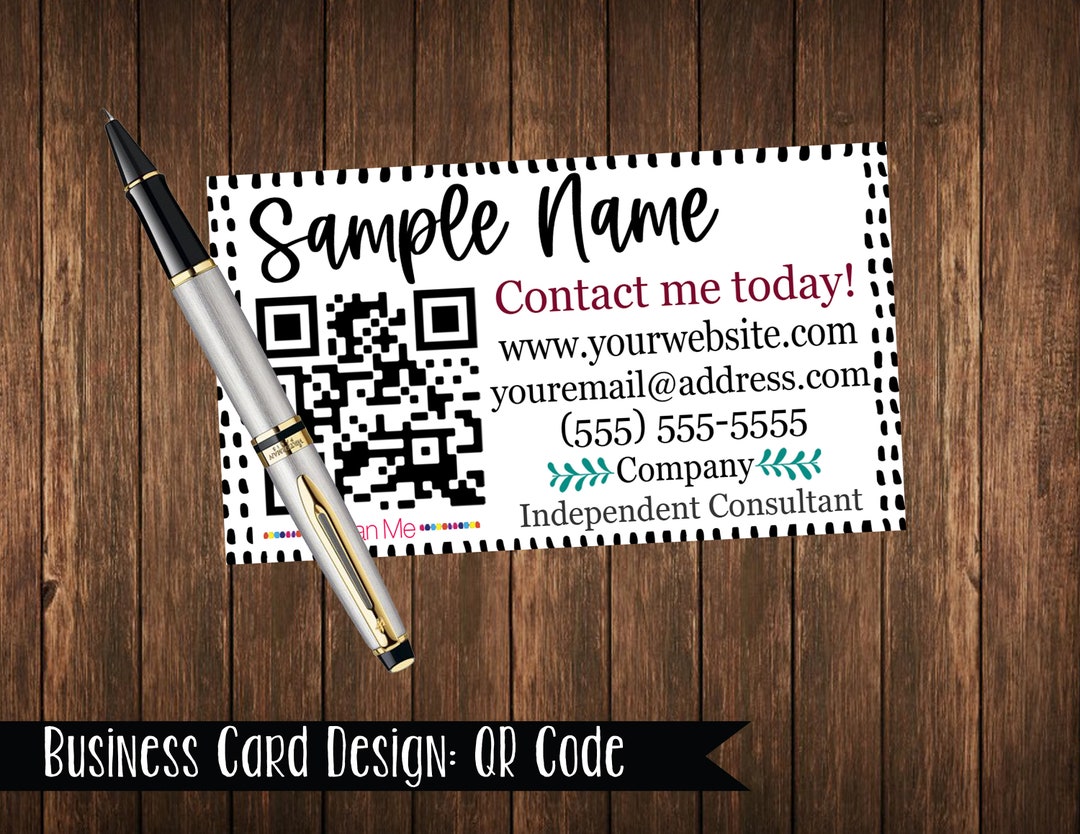 QR Code Business Card Design - Etsy