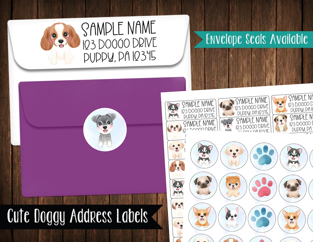 Cute Dog Address Labels, Mailing Labels - Etsy
