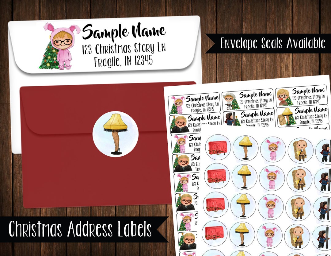 Christmas Character Address Labels, Mailing Labels - Etsy Canada