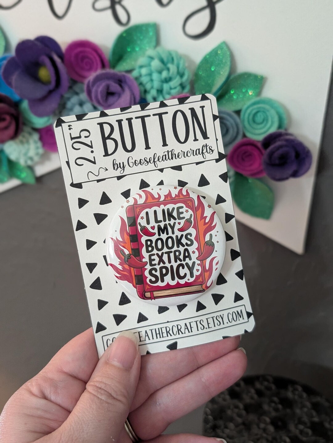 Novelty Button Pins --- 2.25" Round Buttons --- Bookish, Reader, Dark ...