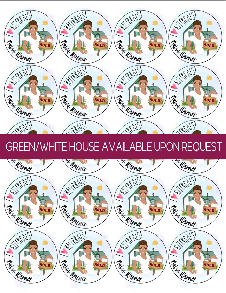 Realtor Referral Stickers / Basic Design - Etsy