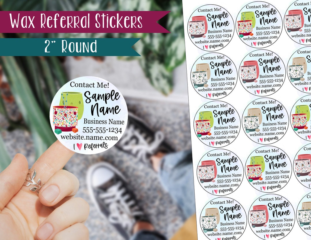 Wax Warmer Referral Stickers - Etsy