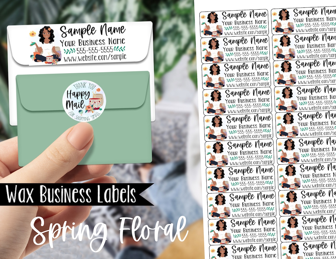 Wax Melt Girl Address Labels, Mailing Labels ---spring/floral - Etsy