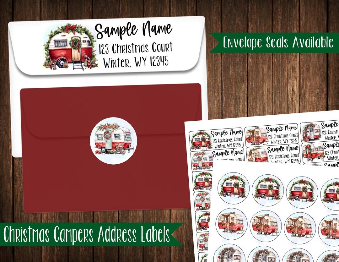 Christmas Camper Address Labels, Mailing Labels - Etsy